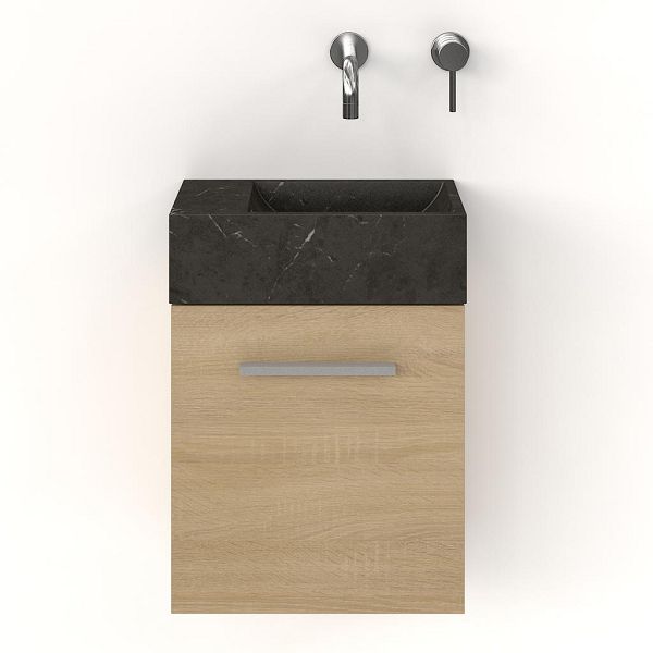 Bellanti giada/stone fontein/toiletmeubel 40x22cm licht eiken met ...